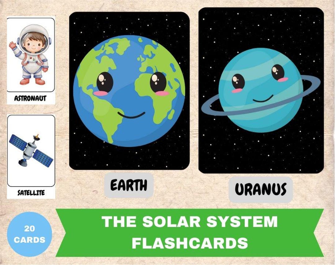 Solar System Flashcards , Space Flashcards, Planet Flashcards, Science ...