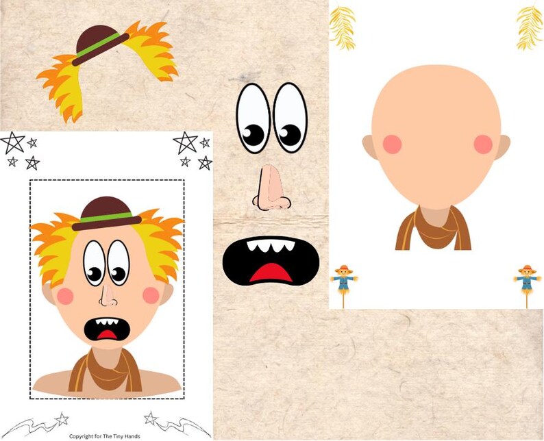 Fun Face Builder Activity for Kids Toddler Book Chart Quiet Book ...