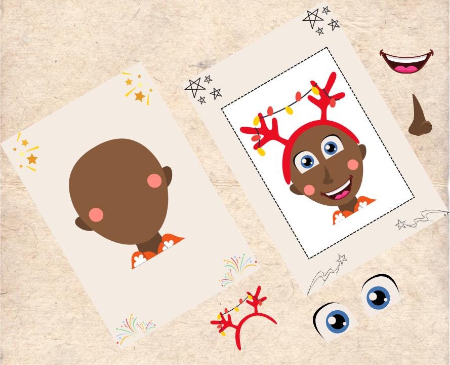 Fun Face Builder Activity for Kids Toddler Book Chart Quiet Book ...