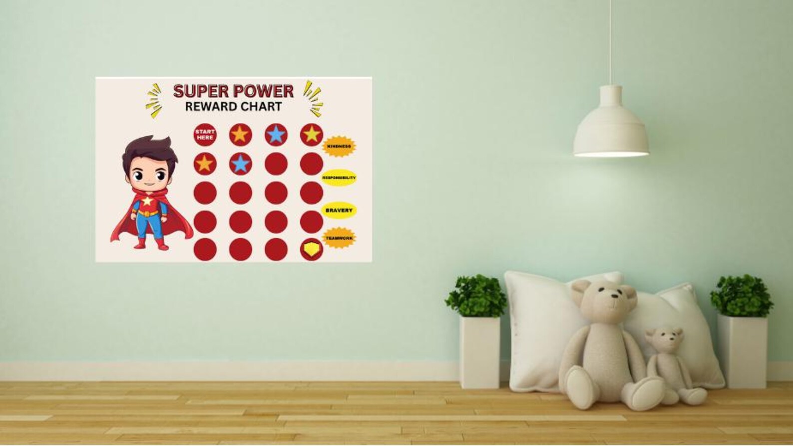 Superhero Reward Chart, Toddler Reward Chart, Reward Chart Printable ...