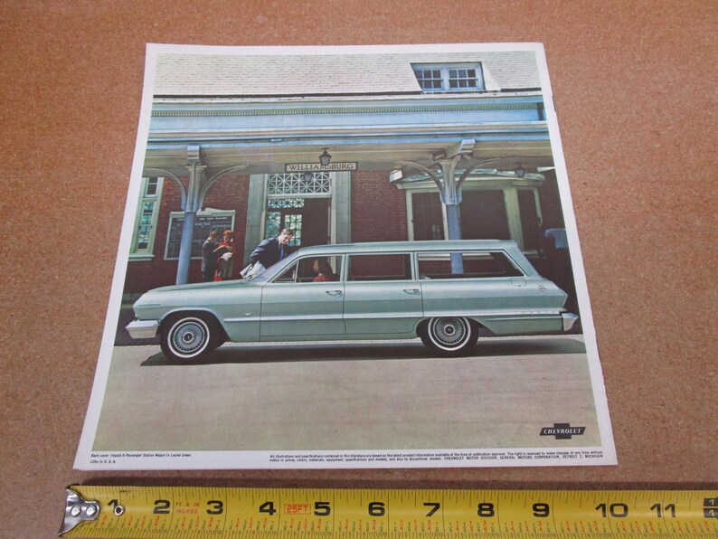 Vintage 1963 Chevrolet Impala Sales Brochure 16 Page Literature Car SS ...