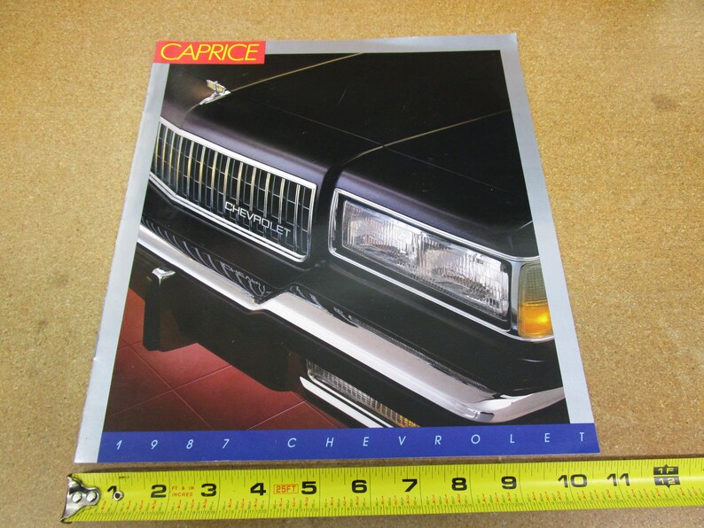 Vintage 1987 Chevrolet Caprice Classic Sales Brochure 16 Page Original ...