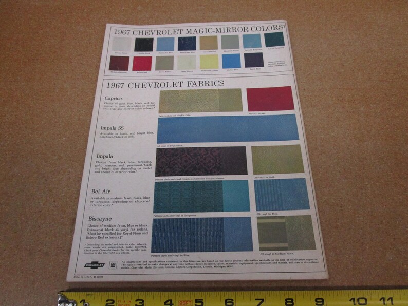 Vintage 1967 Chevrolet Impala Sales Brochure 32 Page Original ...
