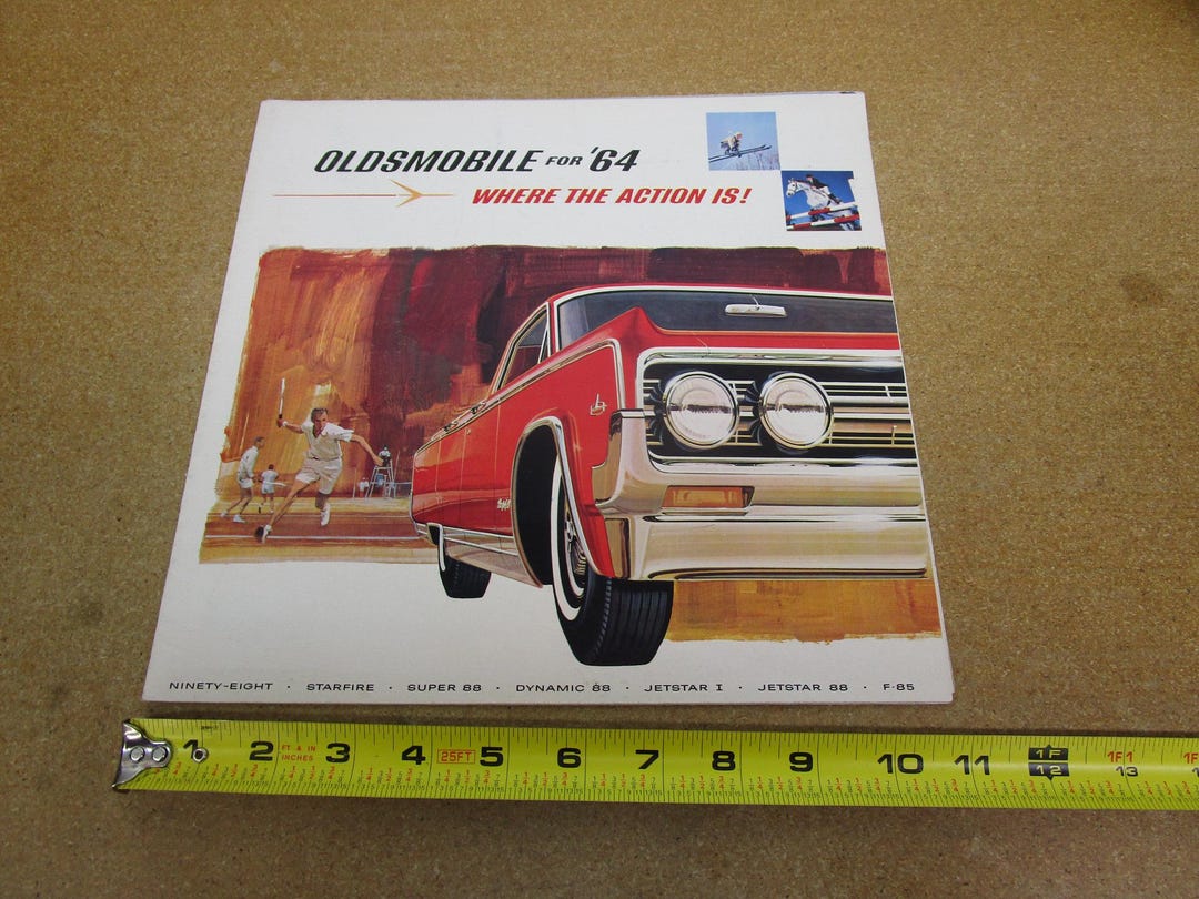 Vintage 1964 Oldsmobile Full Line Car Sales Brochure 12 Pg Original ...