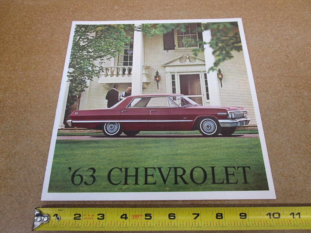 Vintage 1963 Chevrolet Impala Sales Brochure 16 Page Literature Car SS ...