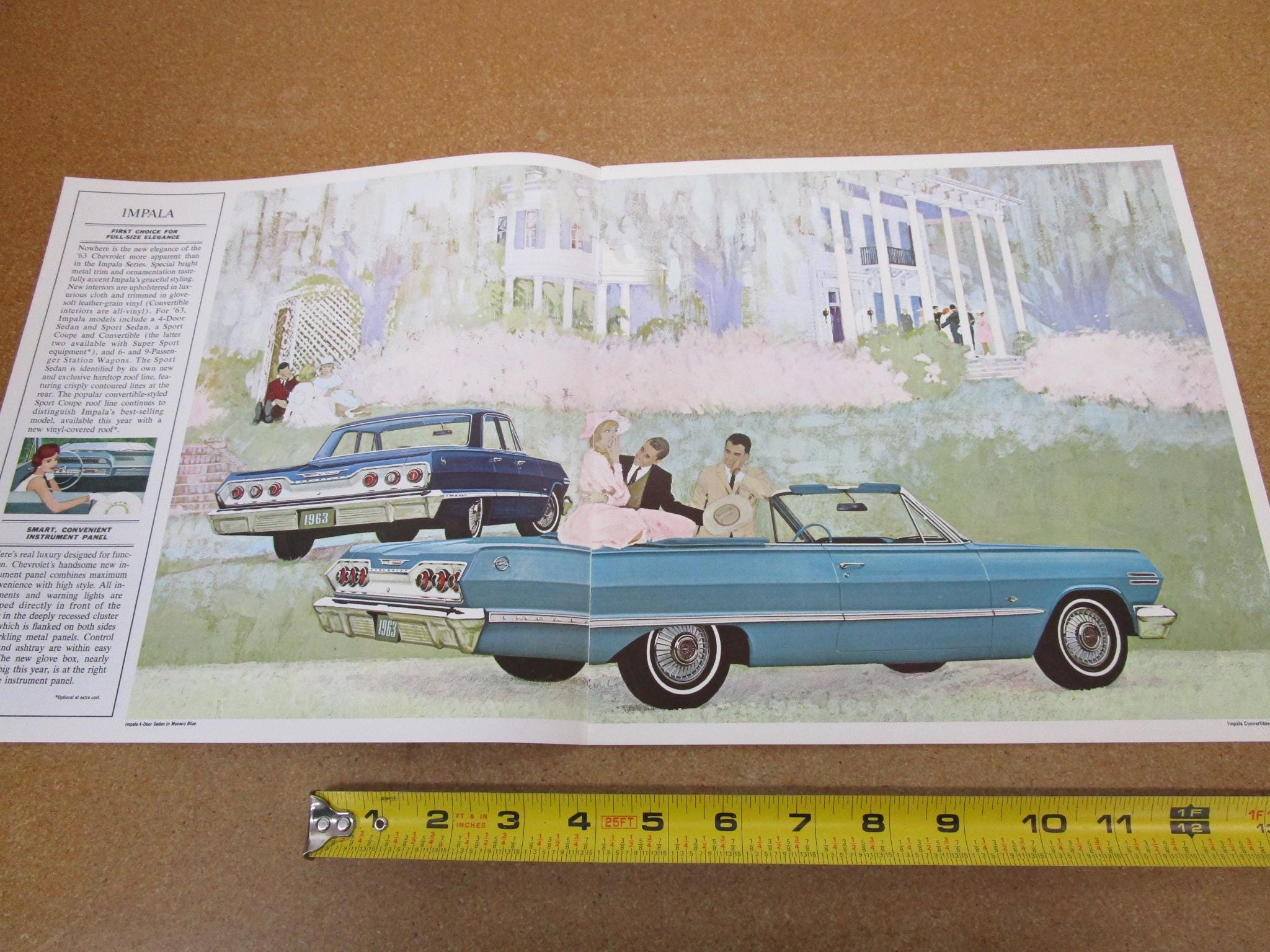 Vintage 1963 Chevrolet Impala Sales Brochure 16 Page Literature Car SS ...