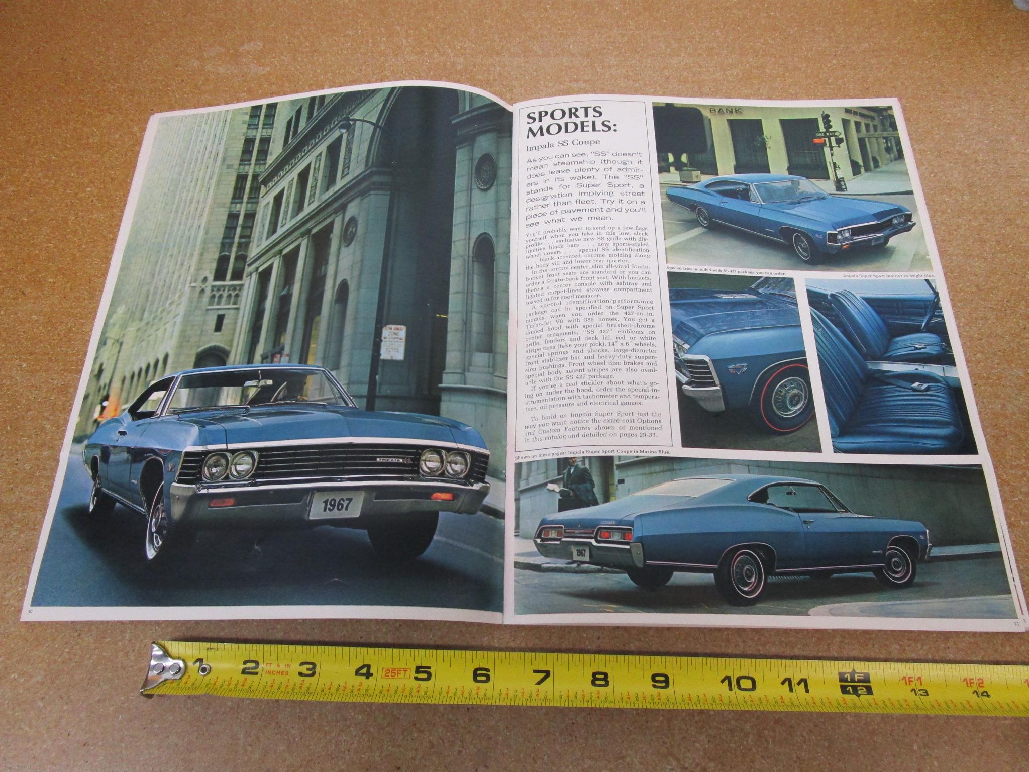 Vintage 1967 Chevrolet Impala Sales Brochure 32 Page Original ...