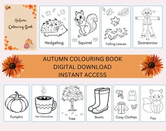 Printable Autumn Colouring Book - Etsy