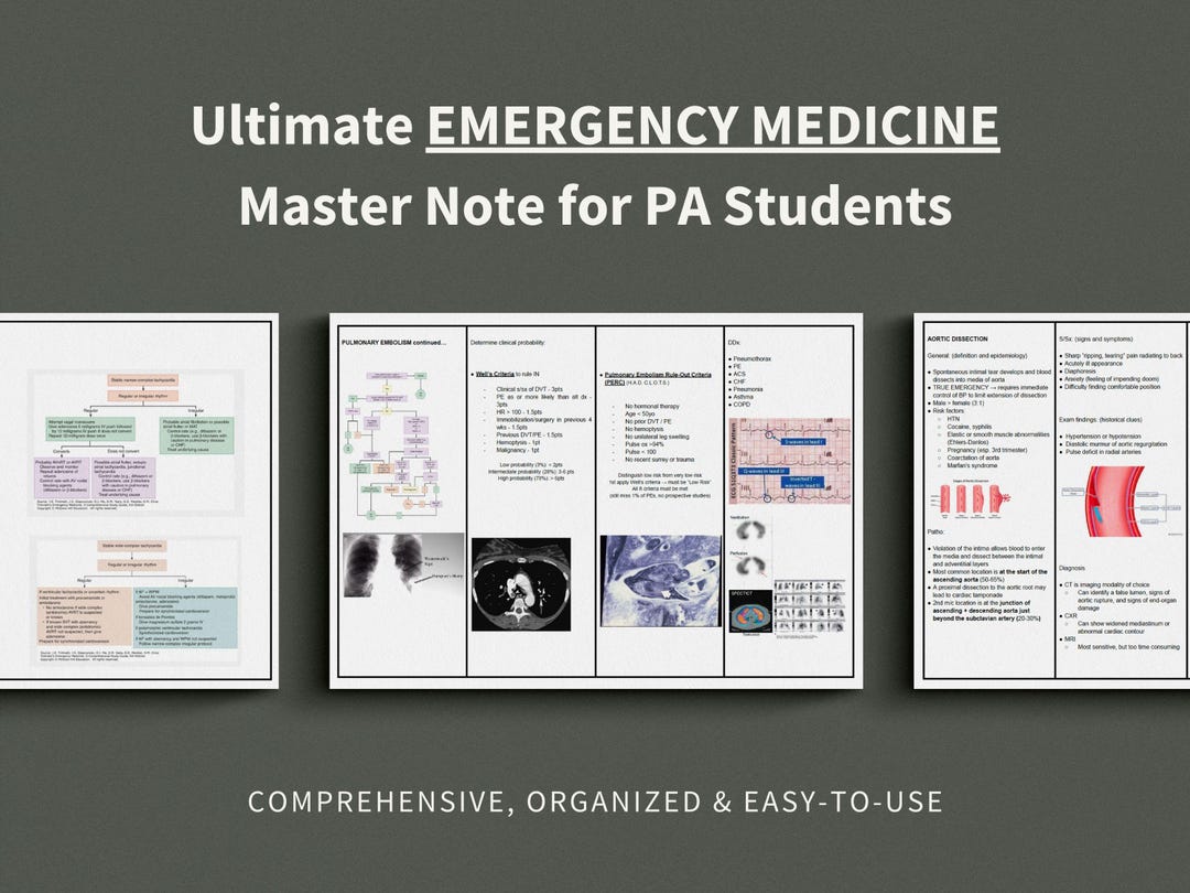 Emergency Master Note Study Guide, Physician Assistant, Nurse ...