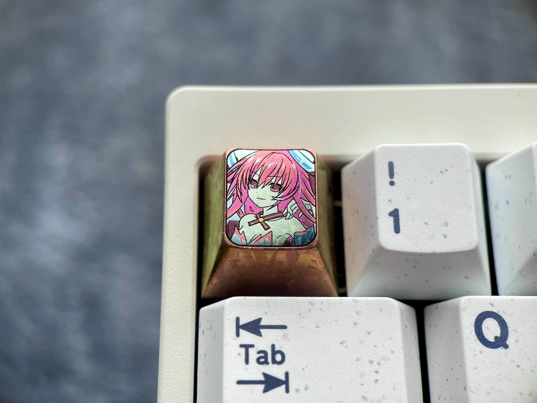 Kotori Itsuka Titanium Artisan Custom Metal Anime Color Cherry Keycaps ...