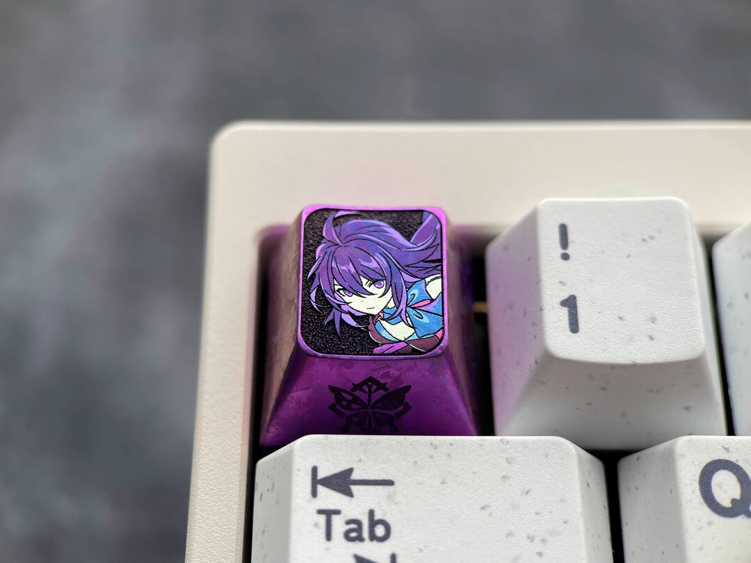 Seele Titanium Artisan Custom Metal Anime Color Cherry Keycaps - Etsy