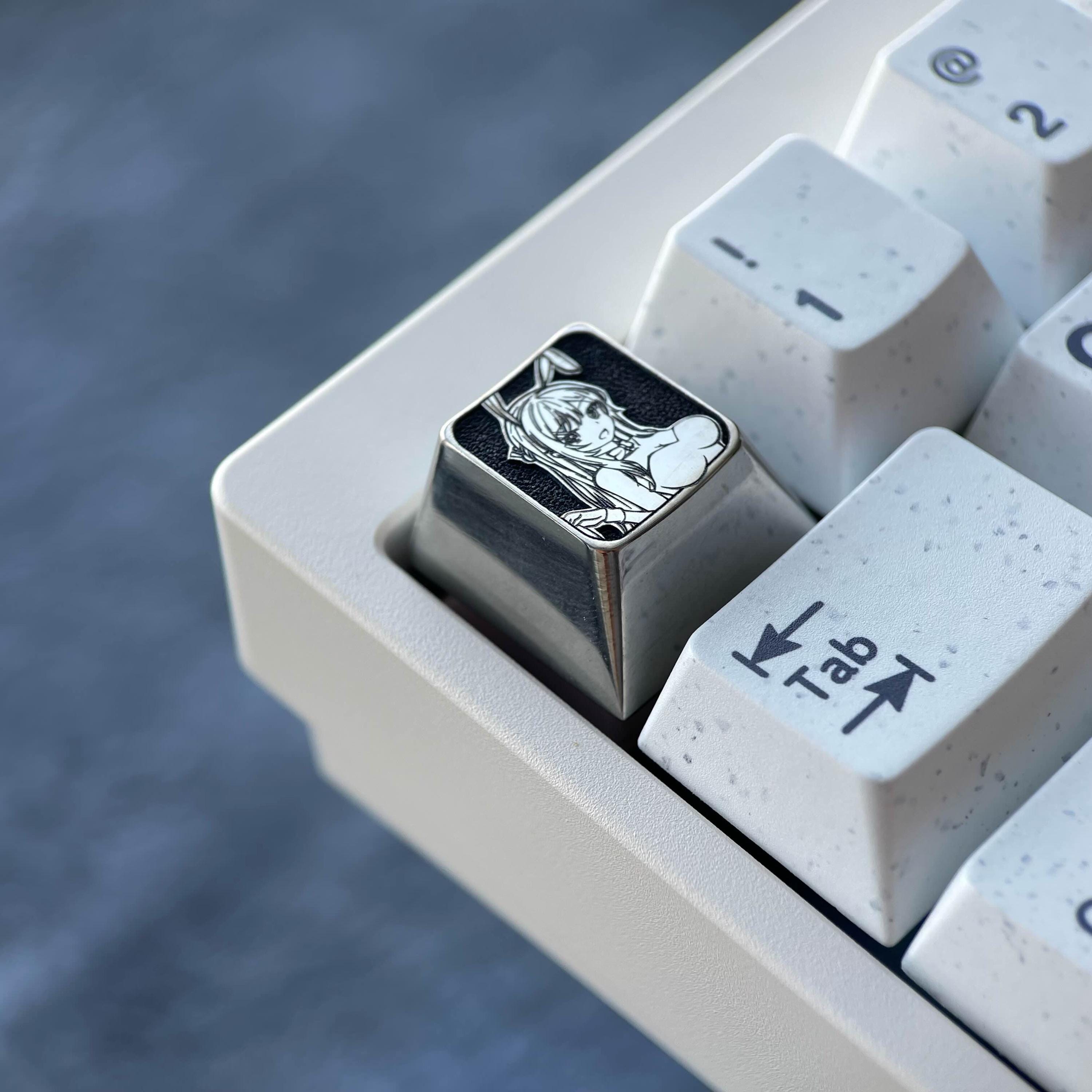Mai Sakurajima Titanium Artisan Custom Metal Anime Cherry Keycaps - Etsy