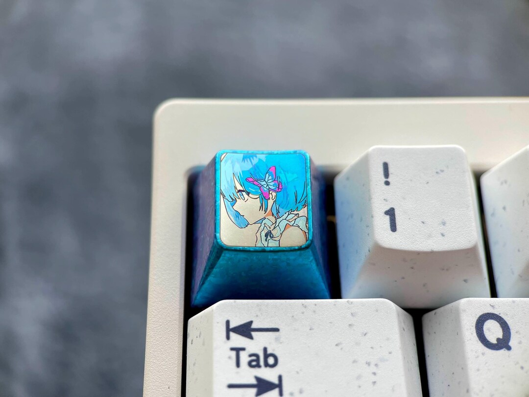 Rem Ver. B Titanium Artisan Custom Metal Anime Color Cherry Keycaps - Etsy