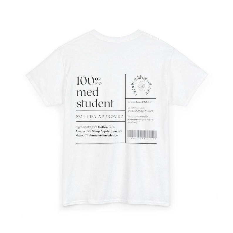 Med Student Label T-shirt, Medical School Tee, Doctor in Training Shirt ...