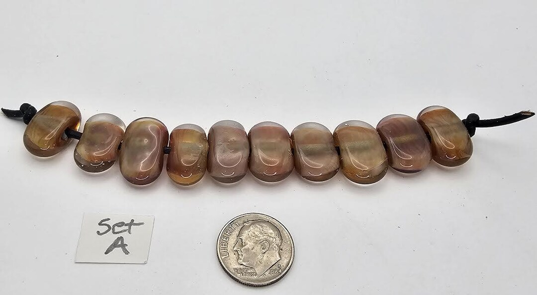 Set of 10 Handmade Borosilicate Glass BEADS by Dan Eister - Etsy