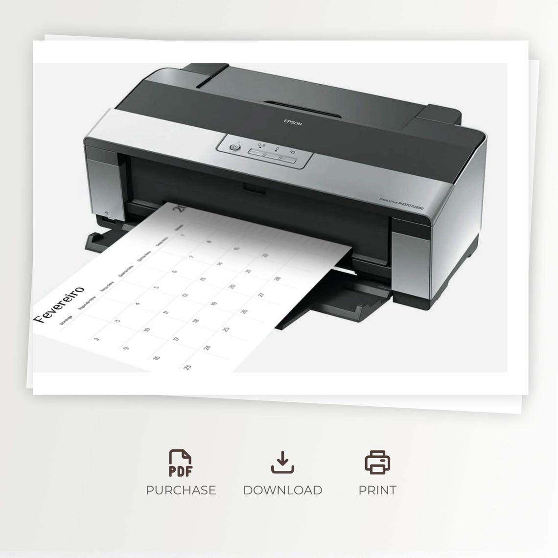 Calendar in Portuguese 2025, Portuguese Planner 2025, Monthly ...