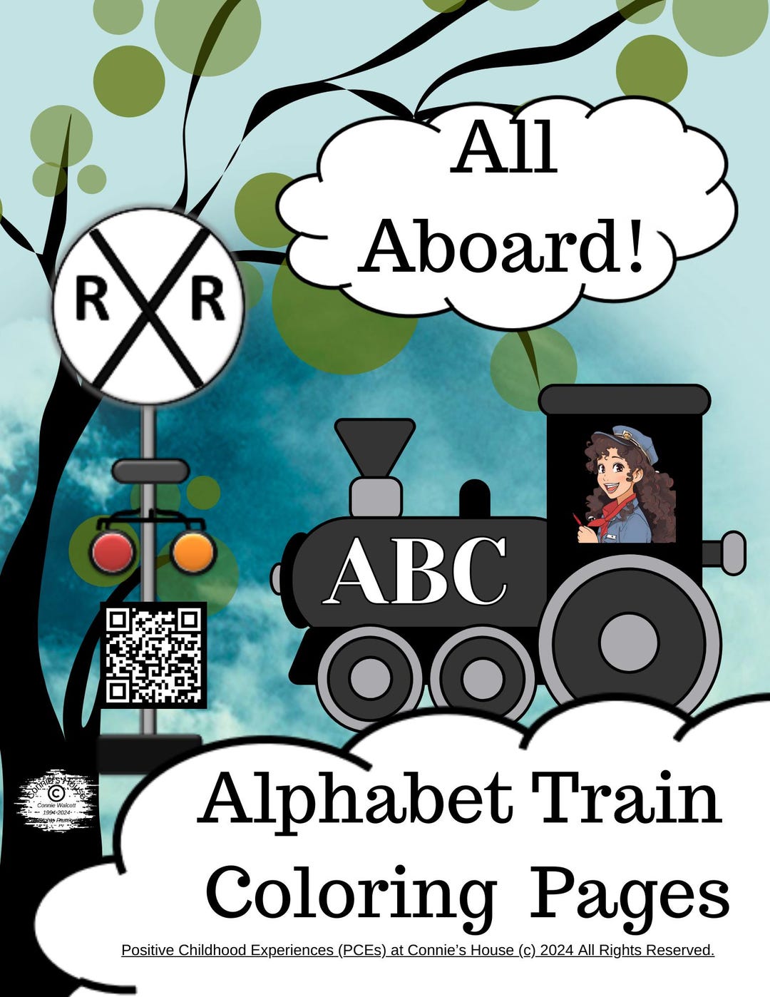 Alphabet Train Coloring Pages - Etsy UK