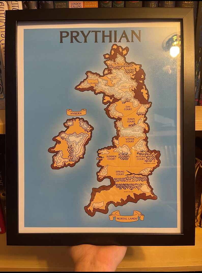 A Court of Thorns and Roses Prythian Map Art Print - Etsy