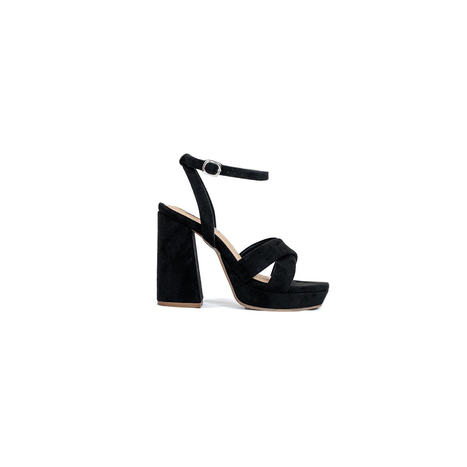 High Heel Platform With Ankle Strap Buckle on and X-strap on Front and ...