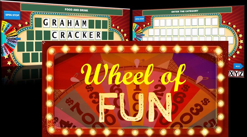 Wheel of Fun DIY Powerpoint Template, Customizable Trivia Game, Team ...