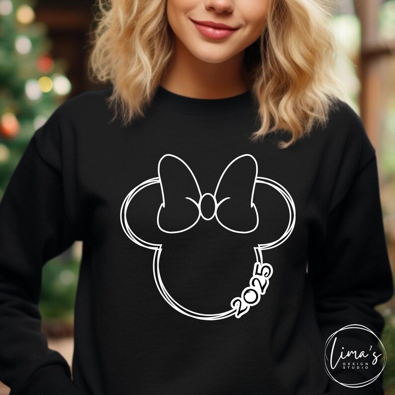 2025 Mouse Head SVG: Mickey & Minnie Outline (digital Download) - Etsy
