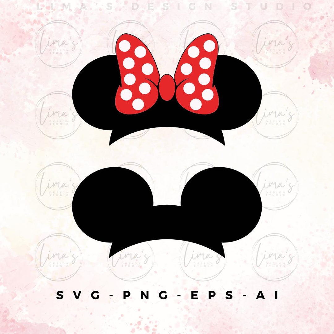Half Mouse Head SVG, Mouse Head SVG, Mouse Bow Svg, Mouse Head ...