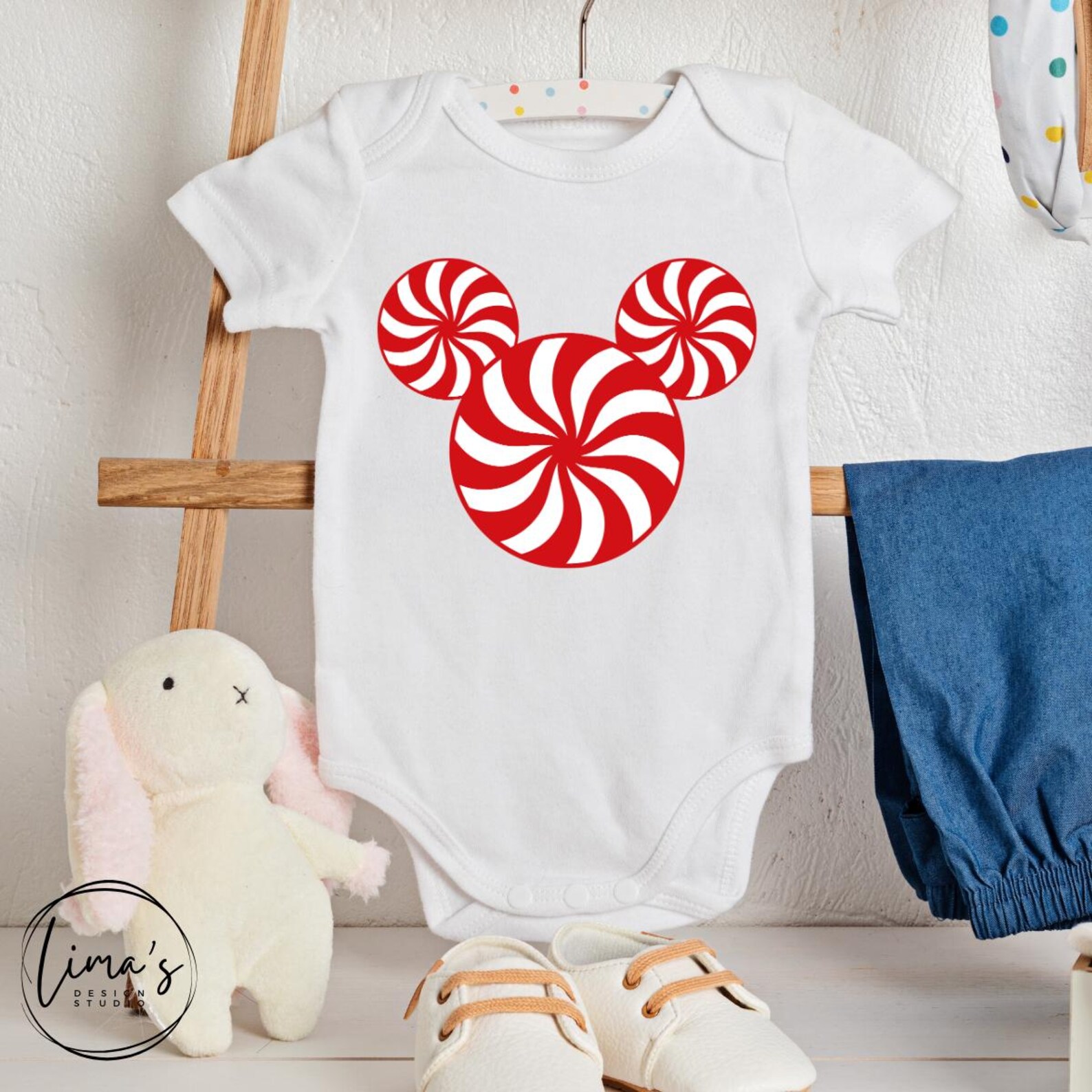 Peppermint Mickey and Minnie Mouse SVG, Christmas Candycane Head ...