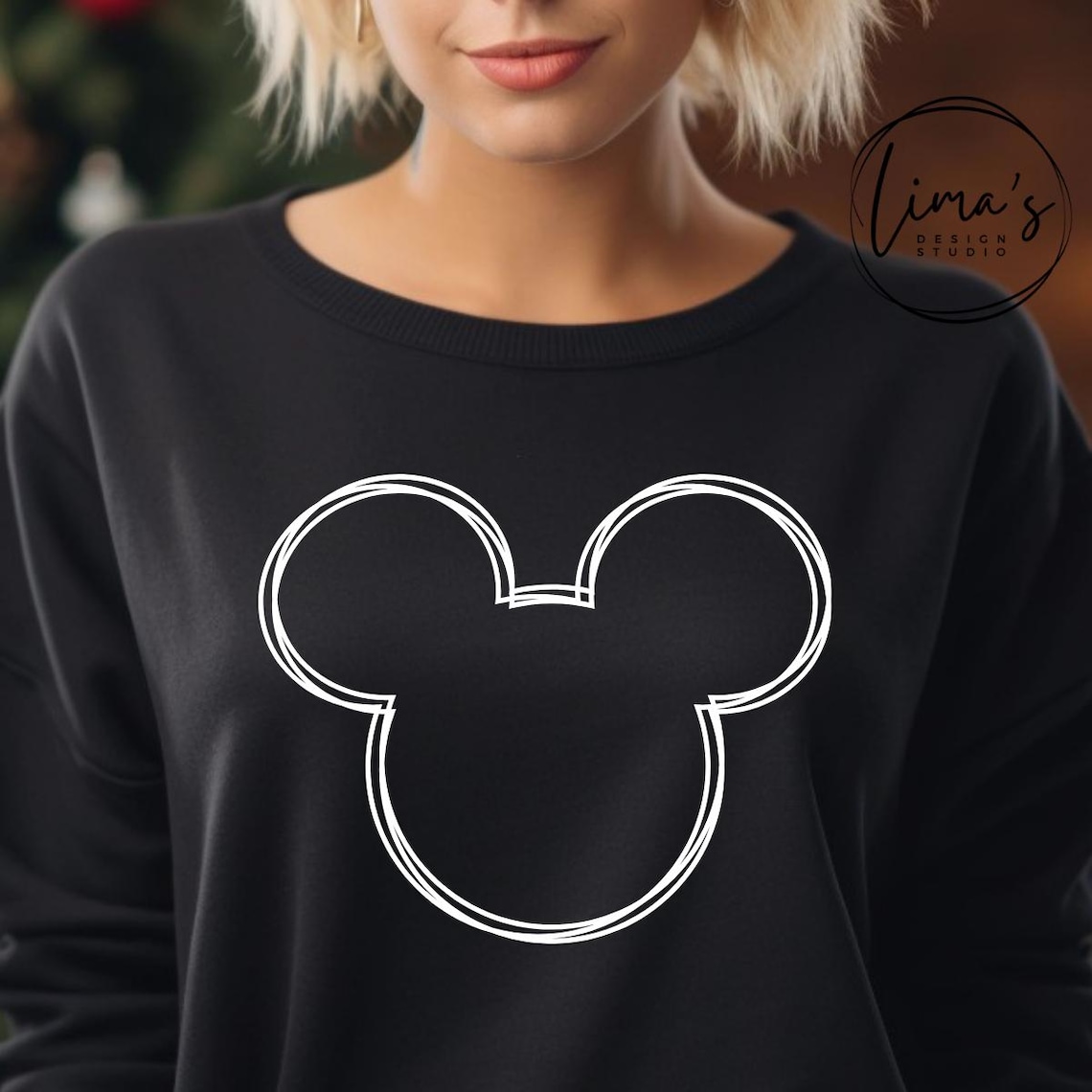 Weißer Mauskopf Umriss SVG, Mauskopf Umriss PNG, Mickey und Minnie ...