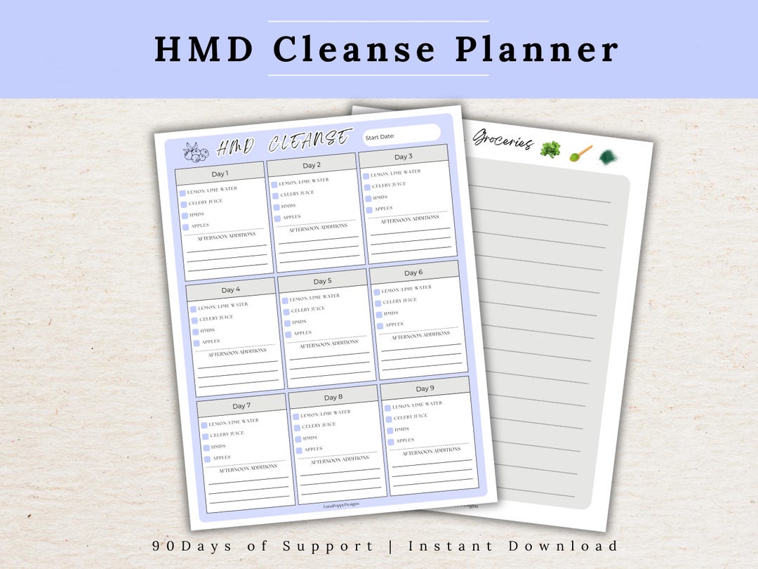 Heavy Metal Detox Planner | 90 Day Printable Tracker | Cleanse Journal ...