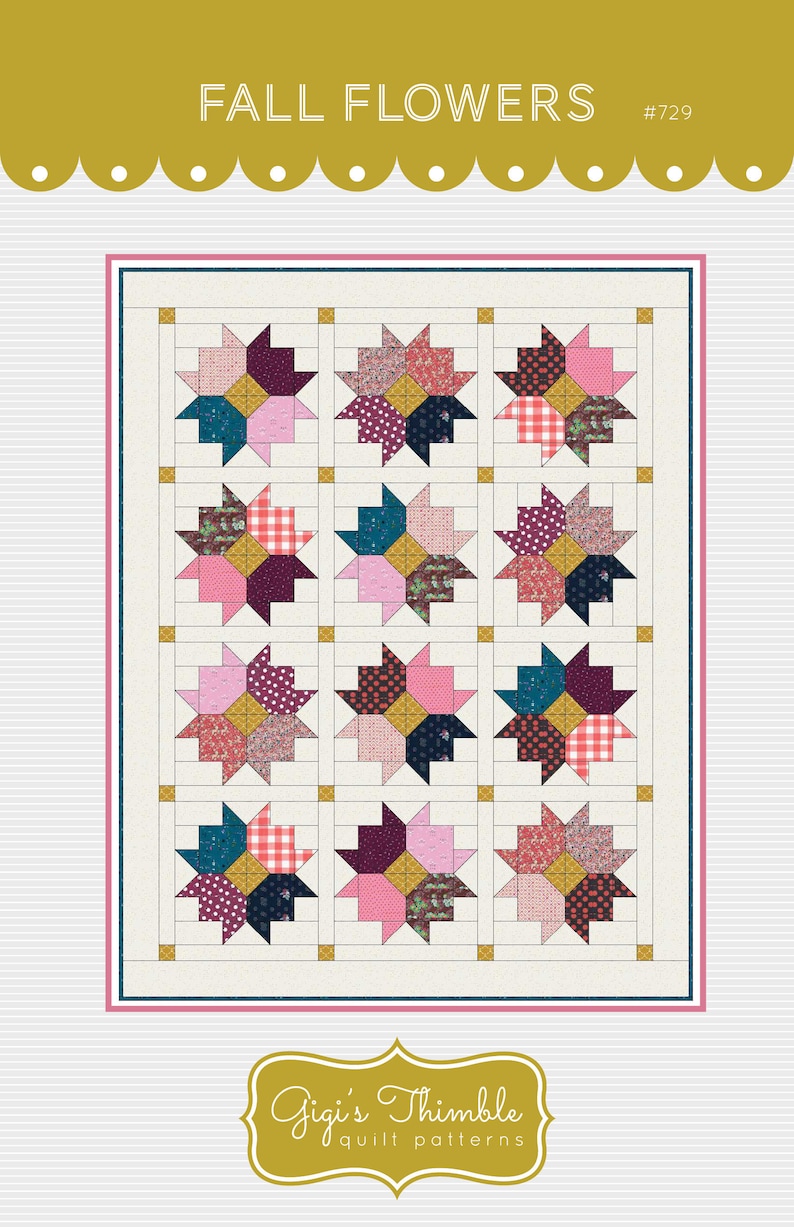 Fall Flowers Paper Pattern - Etsy