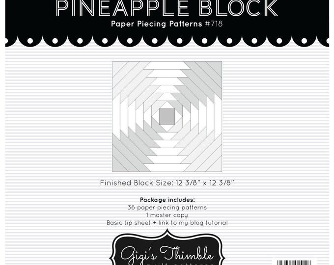DIGITAL Pineapple Block Paper Piecing Patterns - Etsy