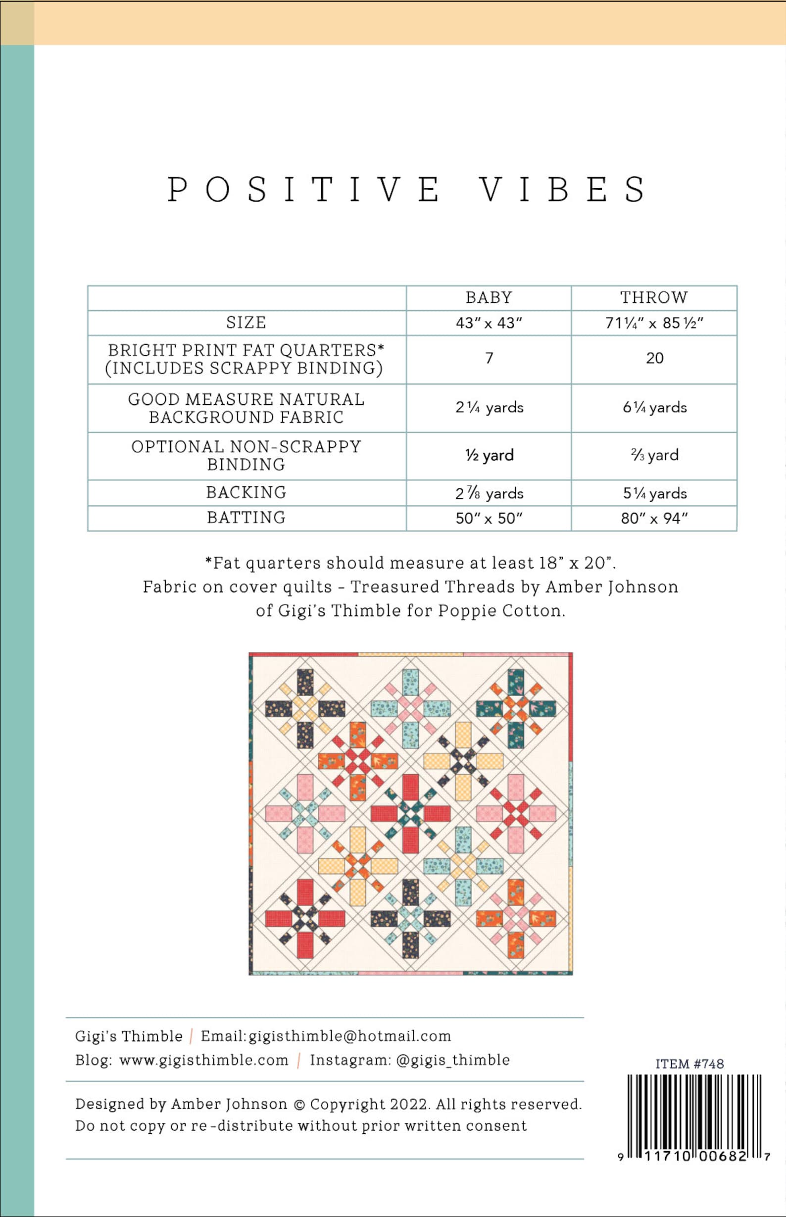 Positive Vibes Digital Pattern #748 - Etsy