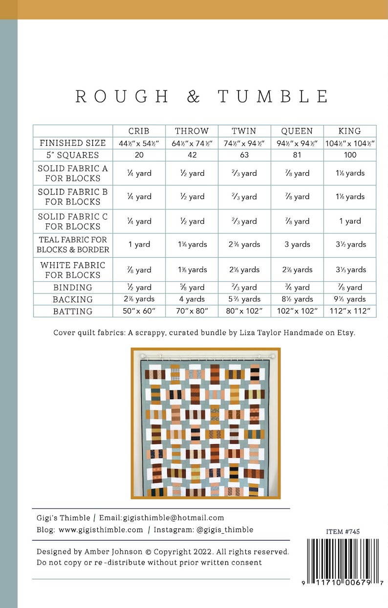 Rough & Tumble PAPER Pattern 745 - Etsy