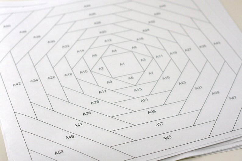 Pineapple Block Paper Piecing Patterns | Etsy