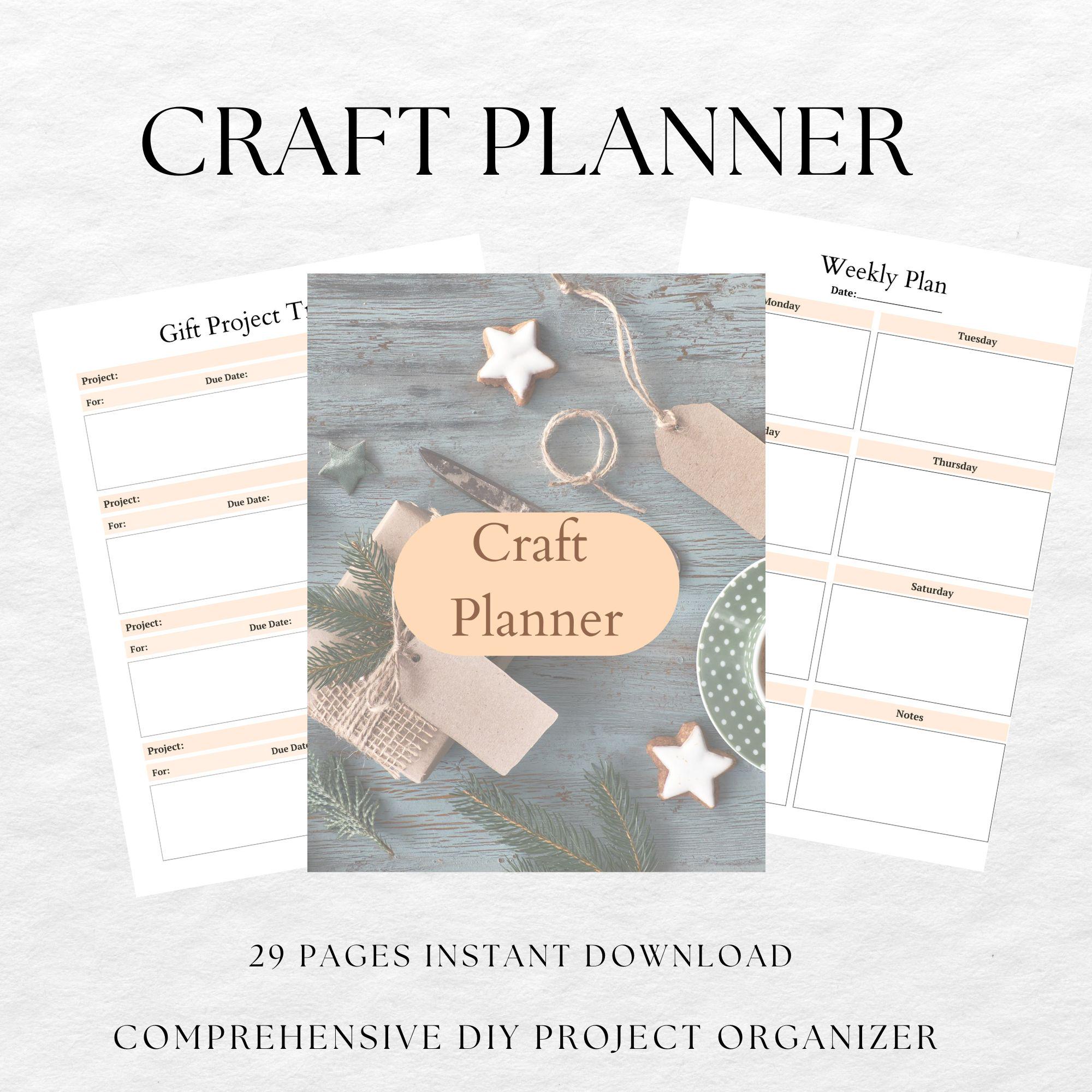 29-page Craft Planner Printable | Comprehensive DIY Project Organizer ...