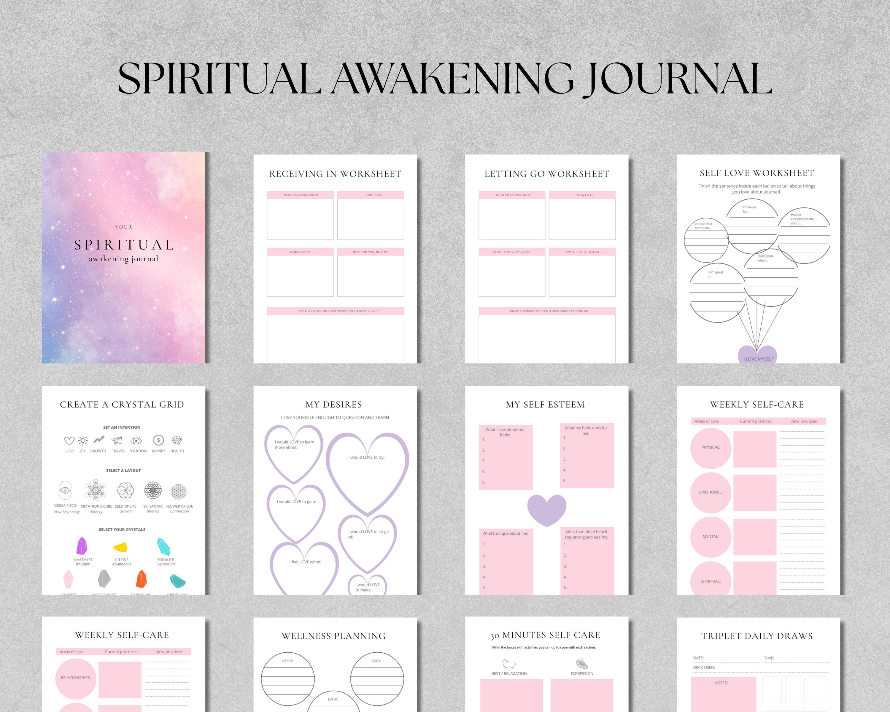 Spiritual Awakening Printable Journal (A4 & A5) Instant Download, Canva ...