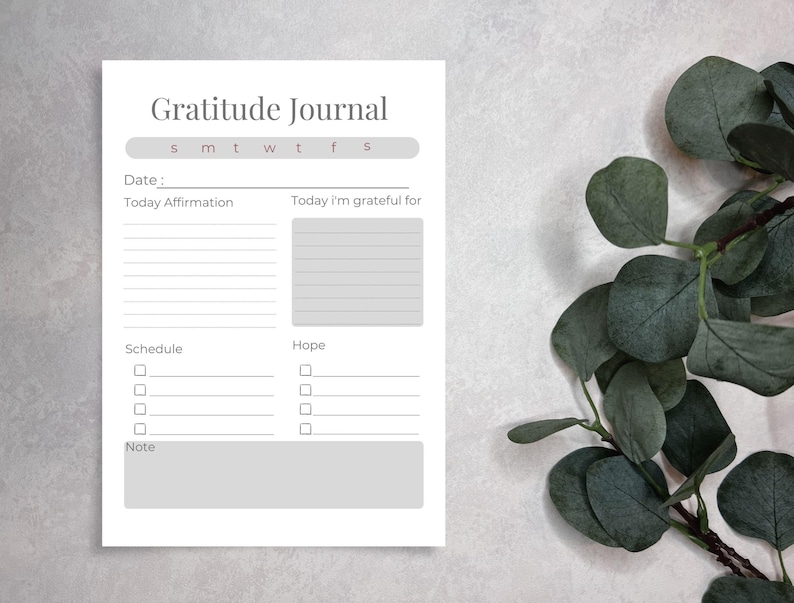Gratitude Journal Template | A4 Printable PDF | Editable Canva ...