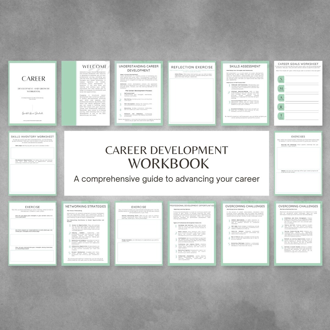 Career Development Workbook Goal Setting, Self-improvement ...