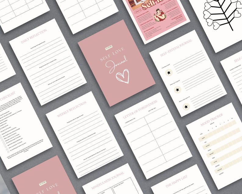 Self-love Journal 26 Printable Pages for Confidence Building, Personal ...