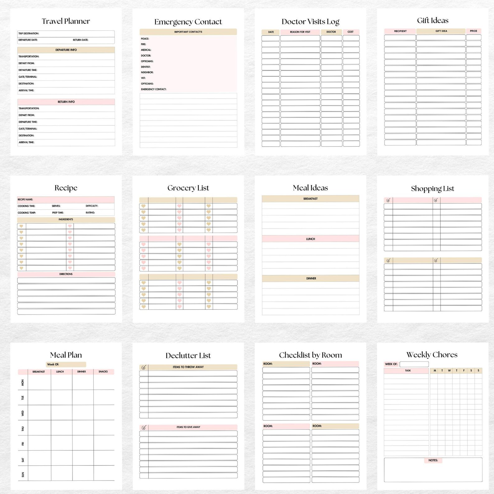 Mum Planner 50 Printable Pages for Family Organization Daily, Weekly ...