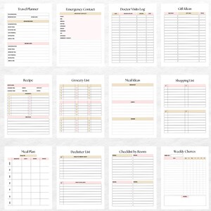 Mum Planner 50 Printable Pages for Family Organization Daily, Weekly ...