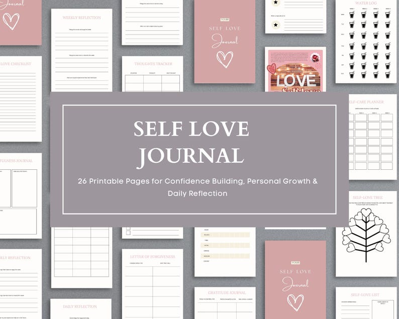 Self-love Journal 26 Printable Pages for Confidence Building, Personal ...