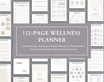 Printable Self-care Habit Tracker Daily, Weekly & Monthly Wellness ...