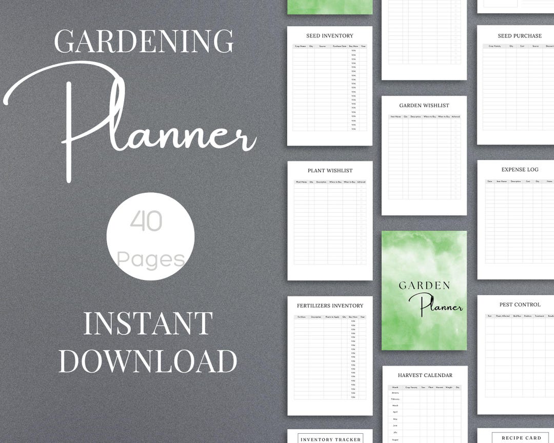 40-page Garden Planner PDF – Instant Download | Comprehensive Gardening ...