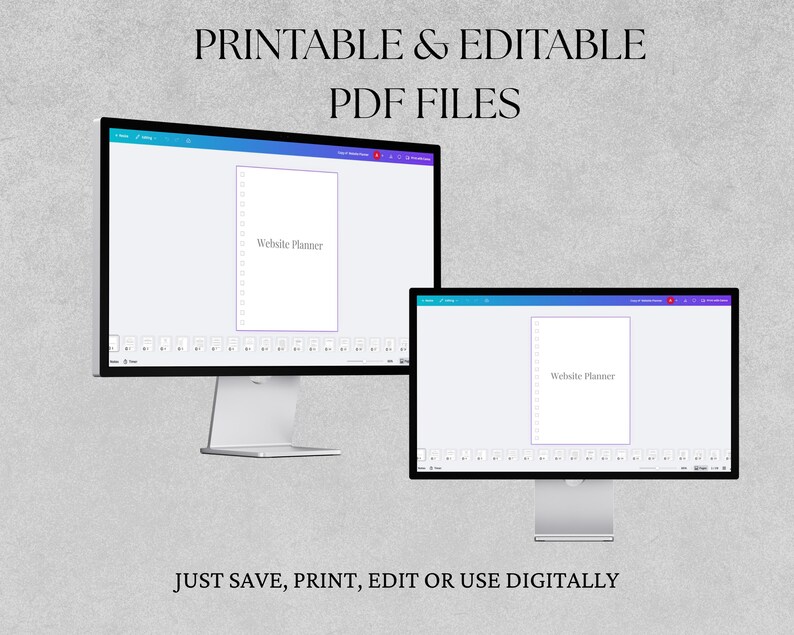 Website Planner Printable (A4 & A5 Inserts) Instant PDF Download, Canva ...