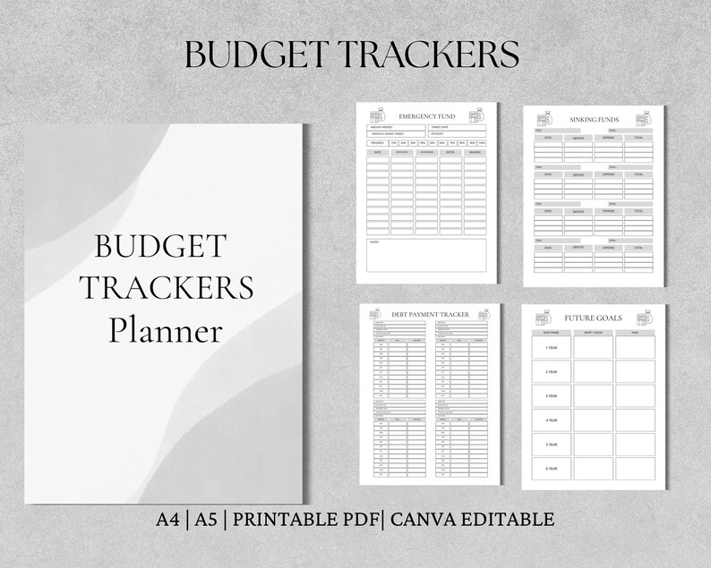Money Management Planner Printable | Personal Finance Tracker Inserts ...