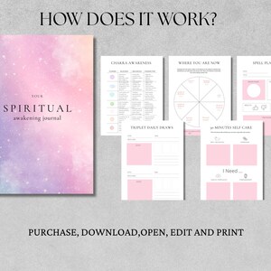 Spiritual Awakening Printable Journal (A4 & A5) Instant Download, Canva ...