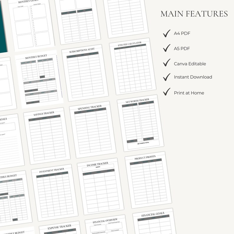 Small Business Budget Planner | Printable PDF A4, A5 | Fully Editable ...