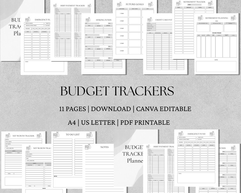 Money Management Planner Printable | Personal Finance Tracker Inserts ...