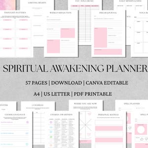 Spiritual Awakening Printable Journal (A4 & A5) Instant Download, Canva ...